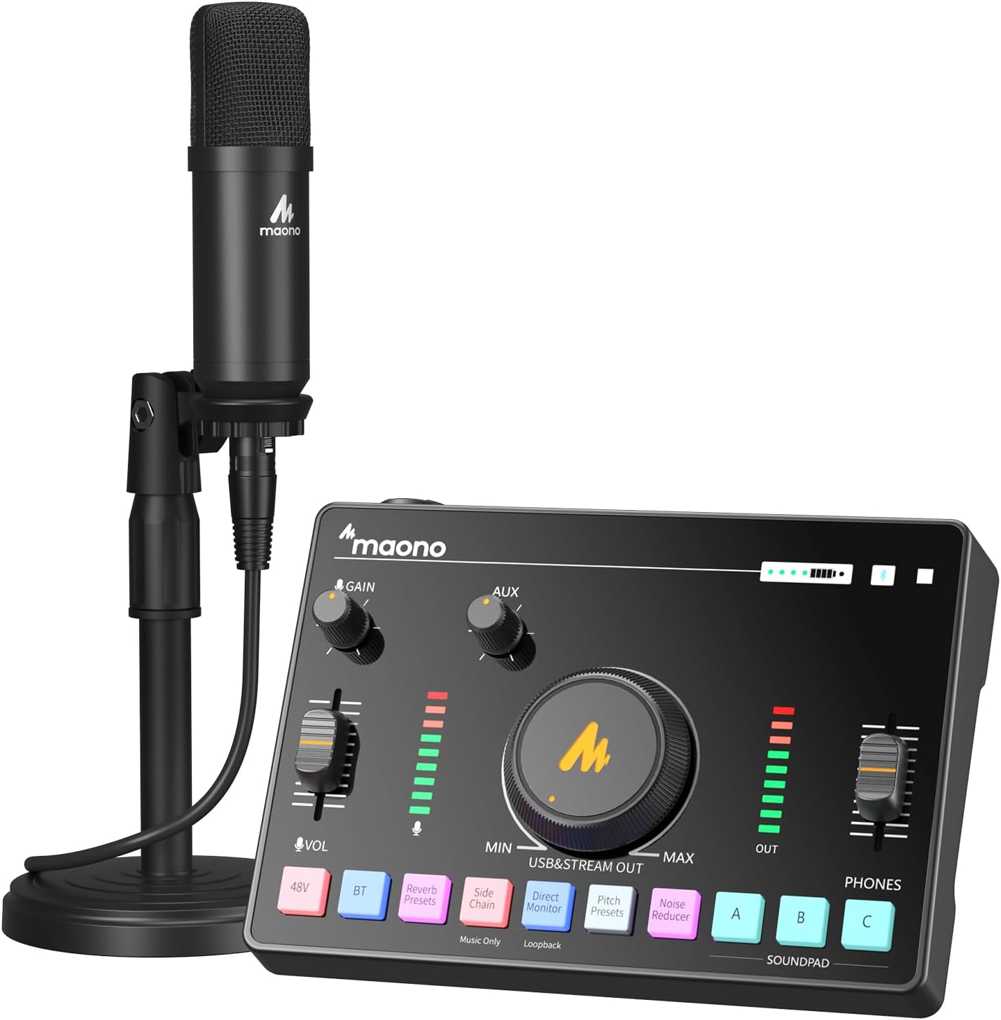 Amazon.com: Podcast Equipment Bundle, X5 Audio Interface with Mixer ...
