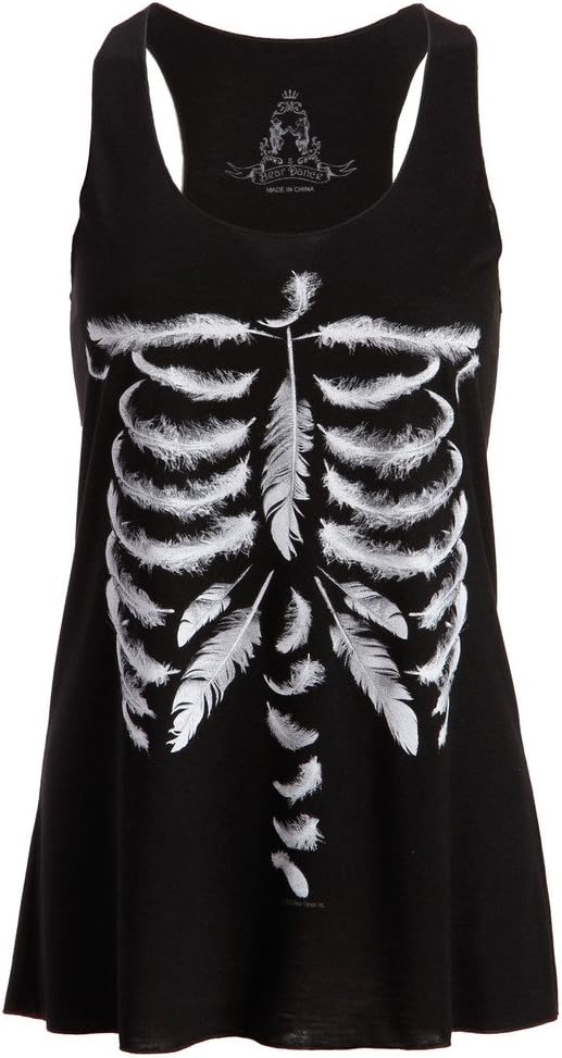 Amazon.com: Women's Ribcage Skeleton Shirt Goth Top Skull Shirt (US ...