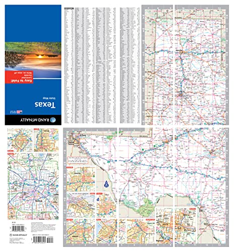 Snapklik.com : Rand McNally Easy To Fold: Texas State Laminated Map