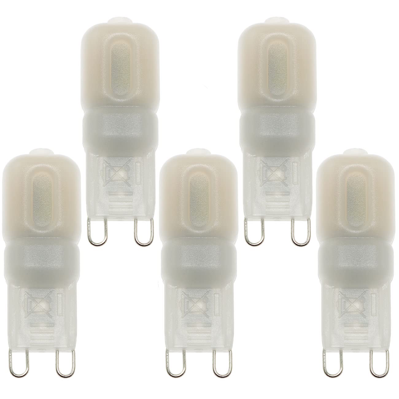 SQXBK 5PCS G9 LED 2W Bulb G9 LED Light Bulb Bi Pin Base Corner Bulb ...