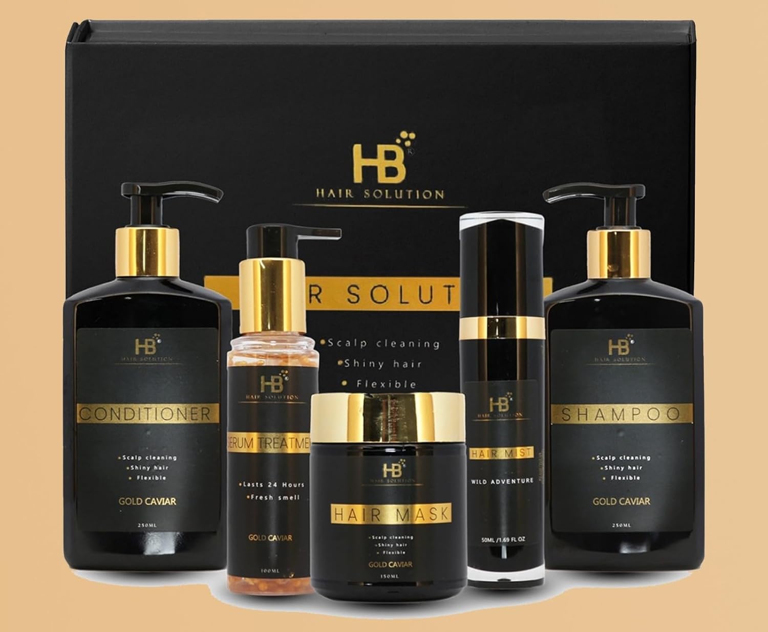 HB Gold Caviar Hair Solution (5Pcs Set) : Amazon.ae: Beauty