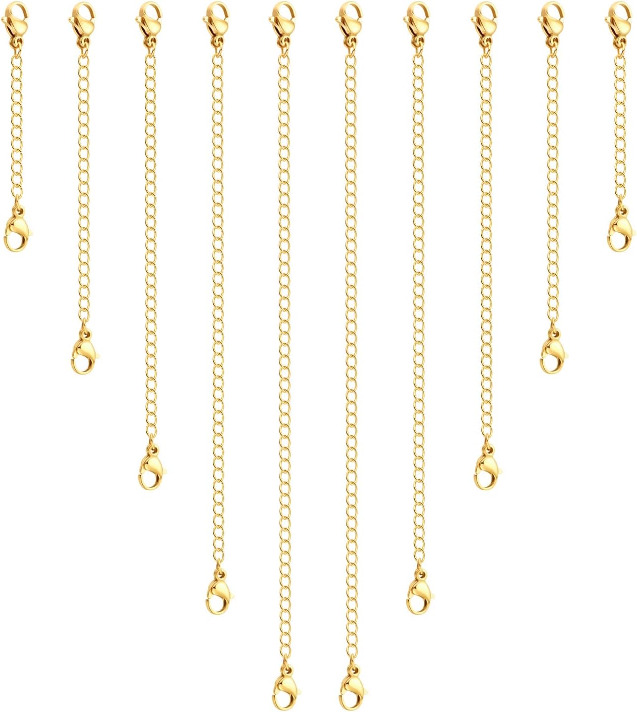 Amazon.com: 30Pcs Necklace Extender, Gold Chain Extenders for Necklaces ...