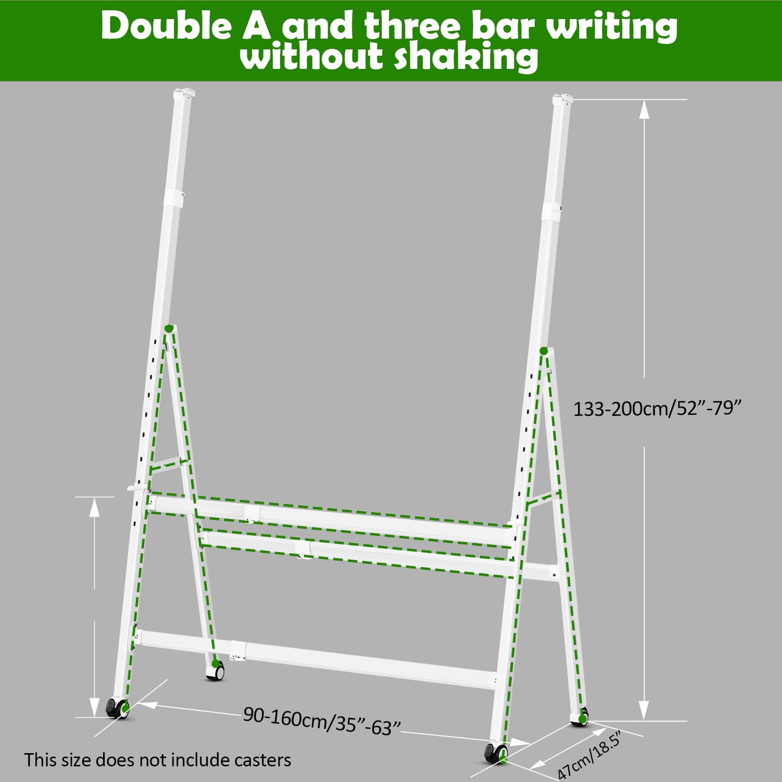 Snapklik.com : MUKUANG A-Frame Foldable Whiteboard Stand, Height And ...