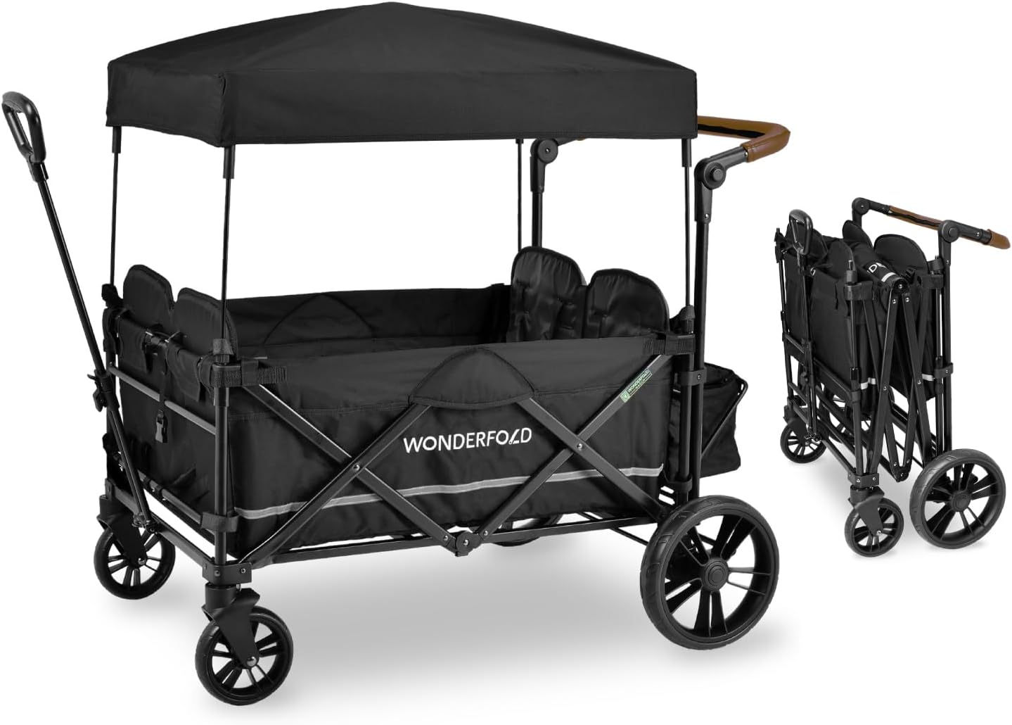 Amazon.com: WONDERFOLD X4 Push & Pull Quad Stroller Wagon (4 Seater ...