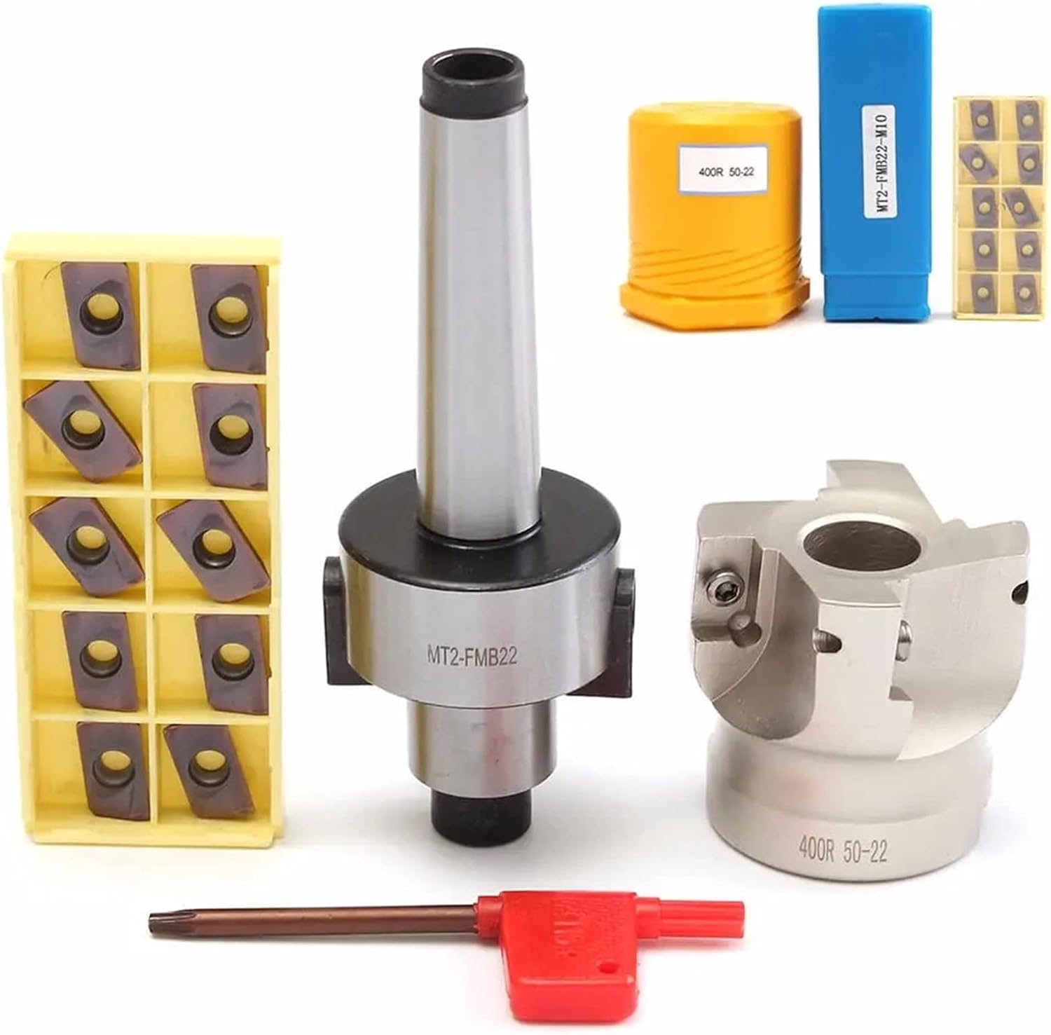 Carbide Insert Turning Tips Tool MT2 M10 50mm Face End Mill Cutter with ...