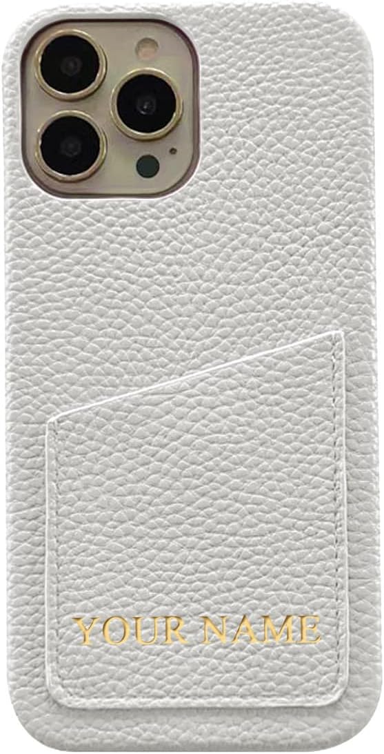 Amazon.com: Personalized Initials Luxury Vegan Leather case for iPhone ...