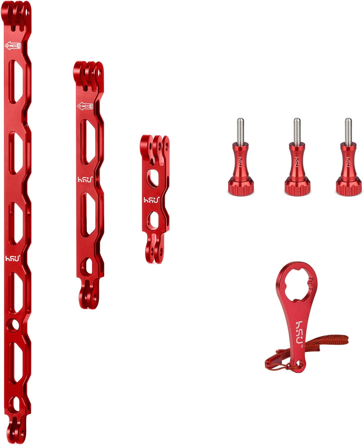Amazon.com: HSU Aluminum Alloy Curved Extension Arm (3”) Metal Pole ...