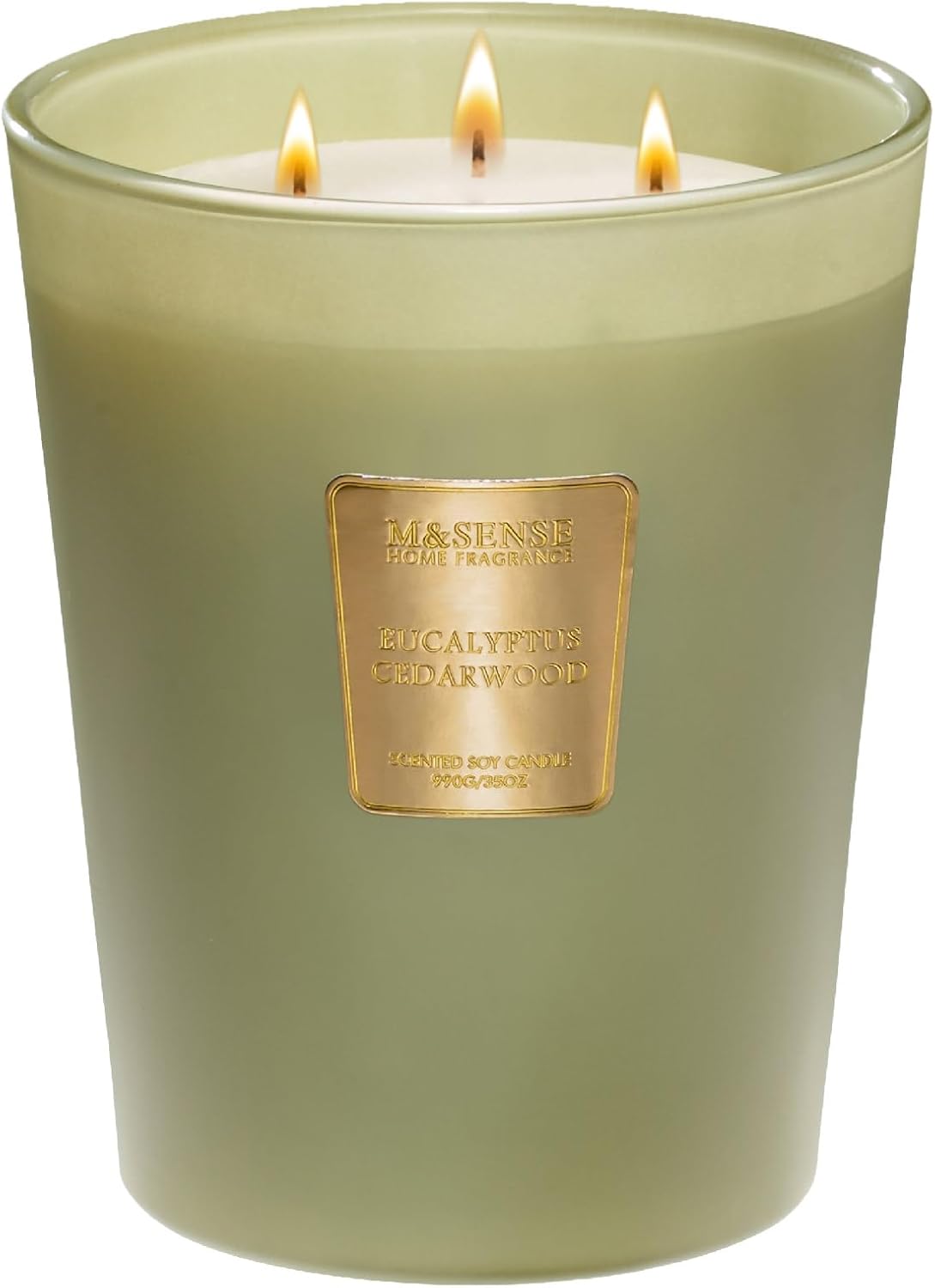 Amazon.com: M&SENSE Eucalyptus & Cedarwood Scented Candle, 3 Wick 35oz ...