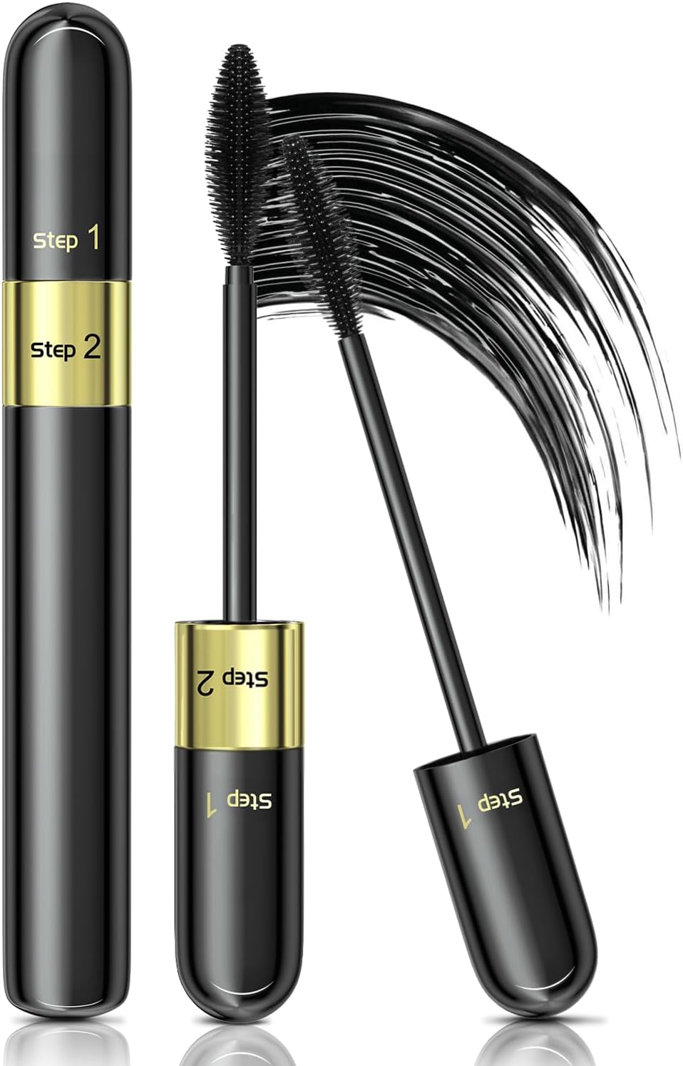 Amazon.com : 2 Pack 2 in 1 for Mascara 5x Longer Washable, 2 in 1 4D ...
