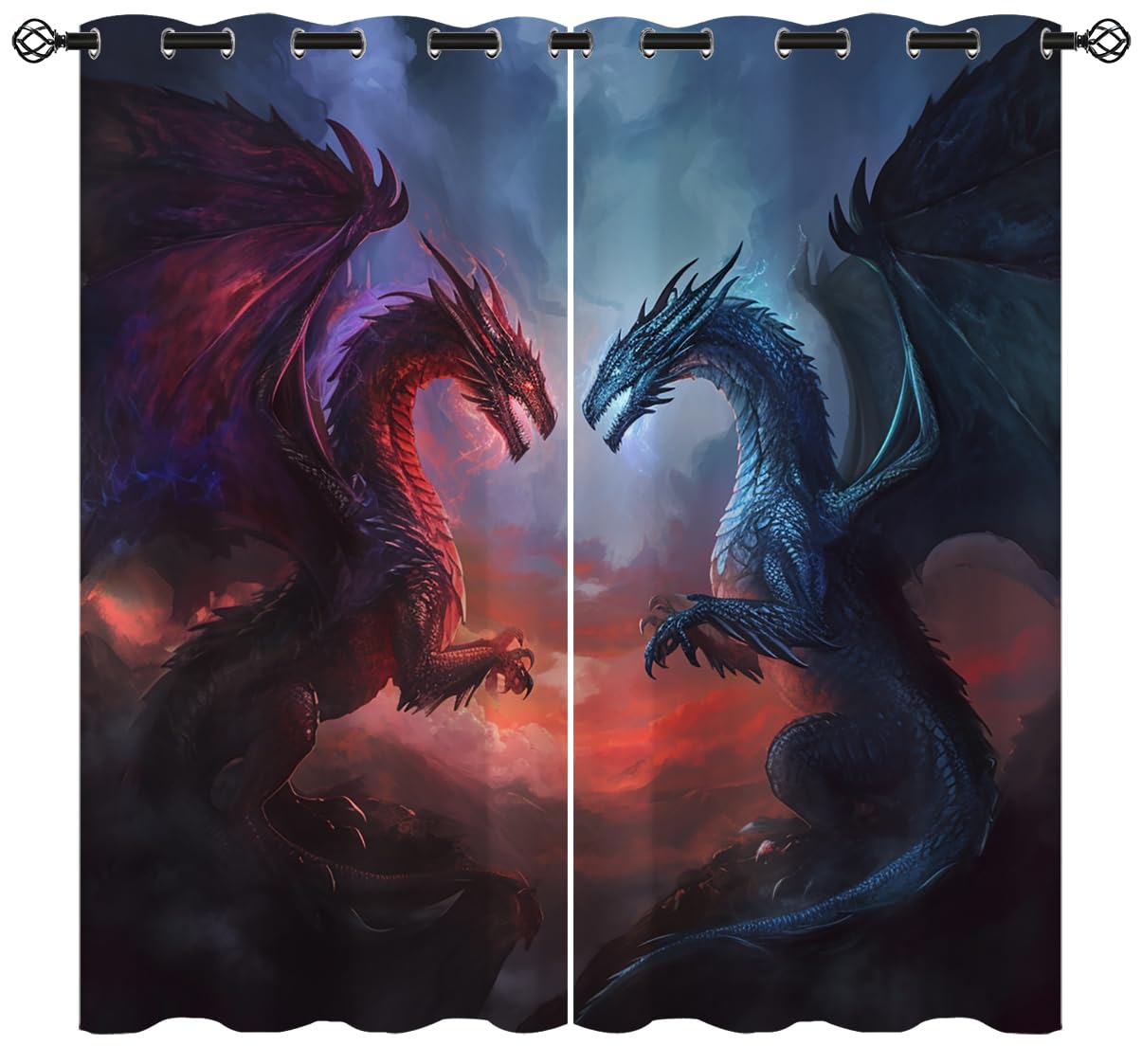 Amazon.com: Dragon Blackout Curtains for Girls Boys Kids Home Decor ...