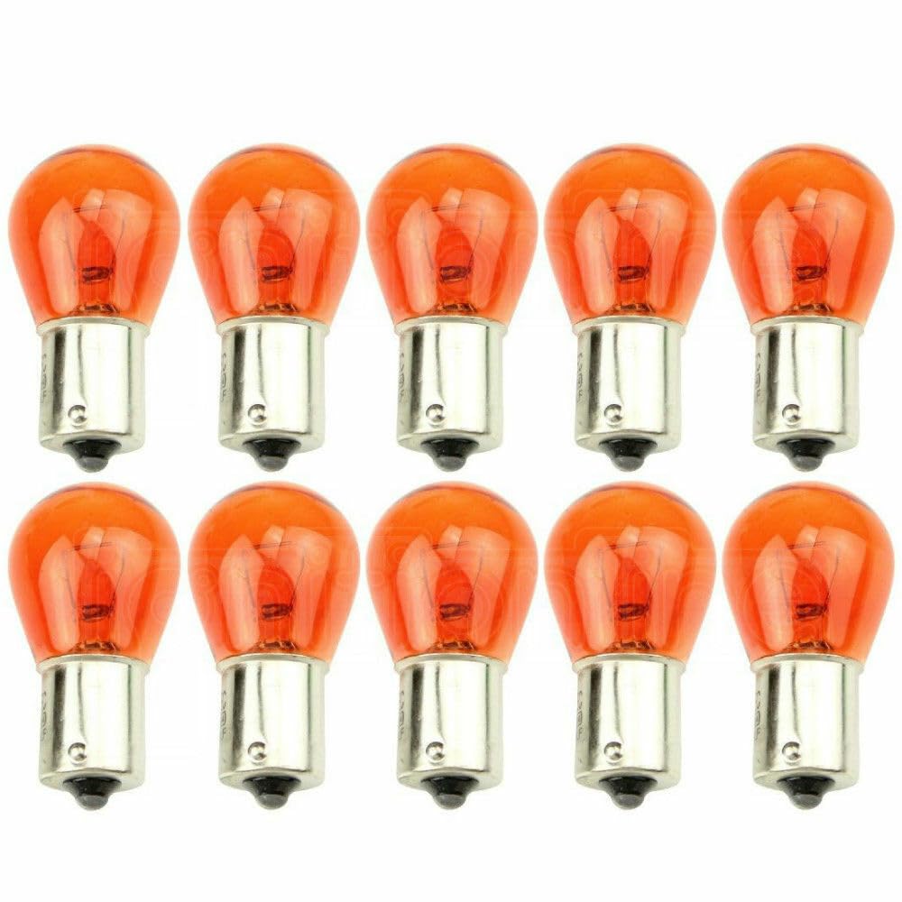 E-marked Road Legal Indicators 10-Pack PY21W 581 Amber Indicator Bulbs ...