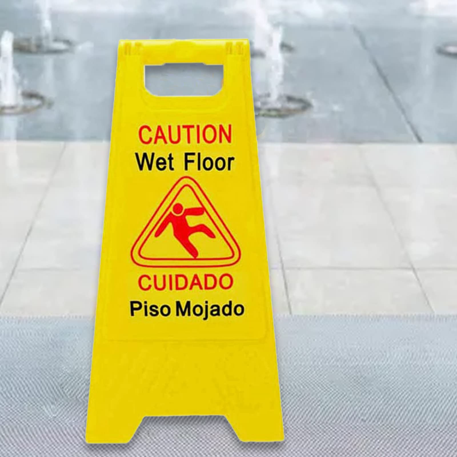 Snapklik.com : 6-Pack Caution Wet Floor Signs Foldable Sturdy Double ...