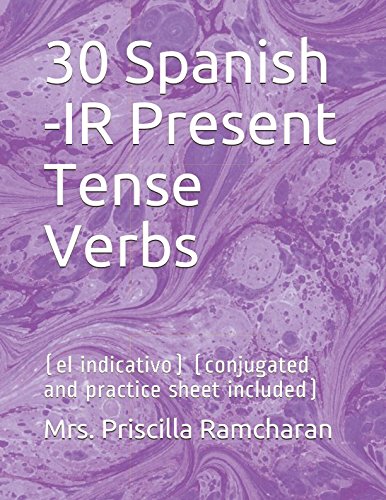 30 Spanish -IR Present Tense Verbs: (el indicativo) (conjugated and ...