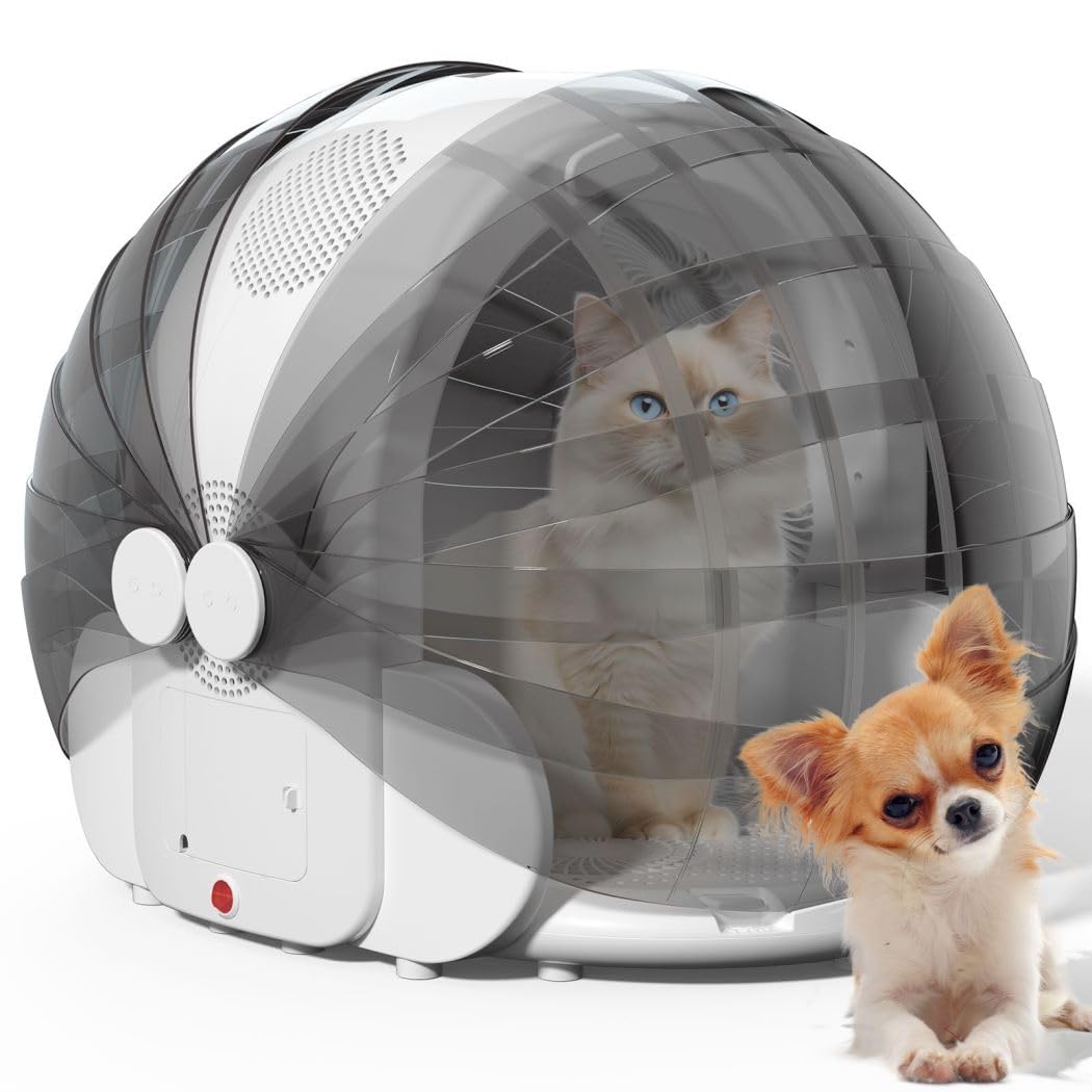 Foldable Automatic Pet Dryer Box for Cats and Small Dogs,Ultra Quiet ...