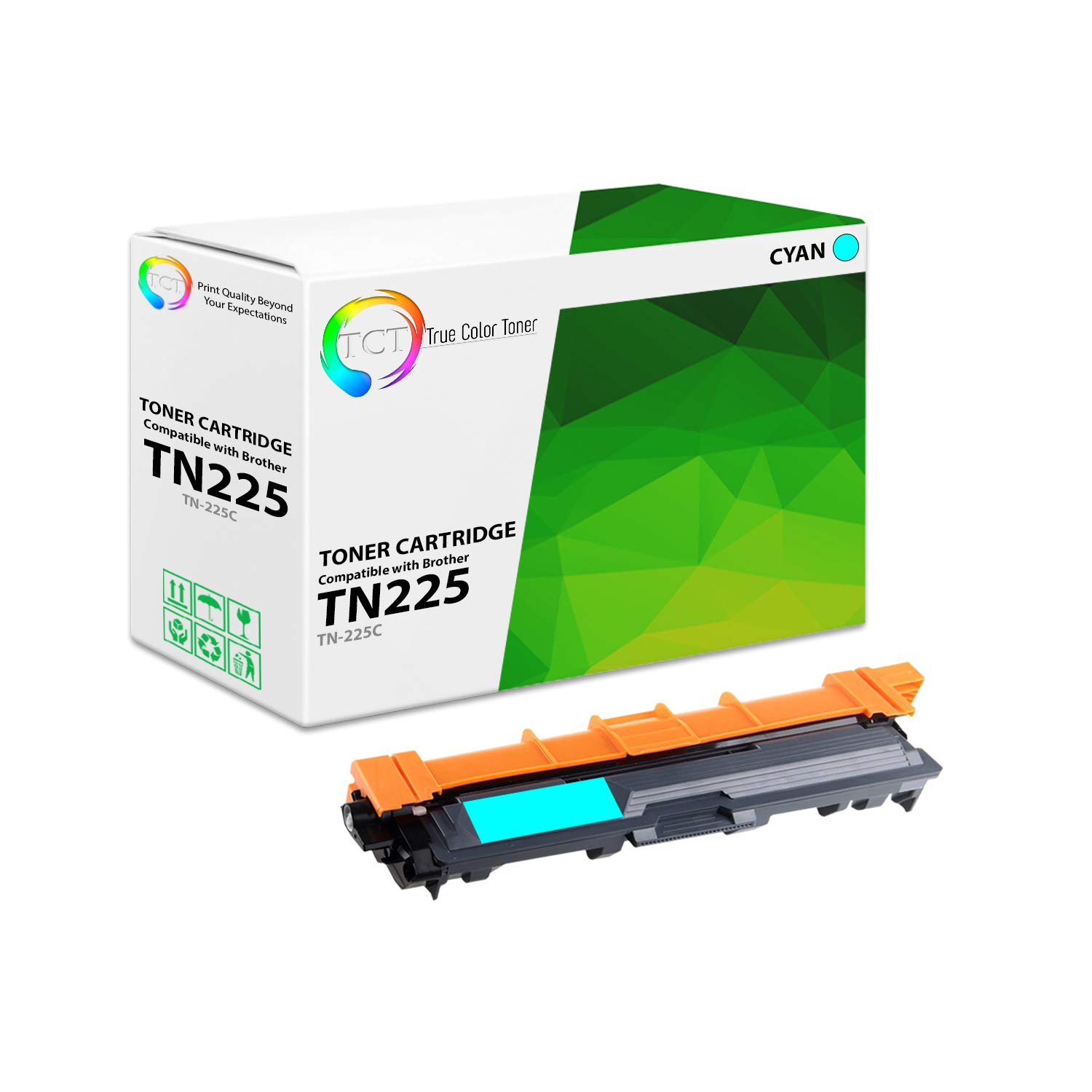 Amazon.com: TCT TN225 Cyan Toner Cartridge - Premium Compatible ...