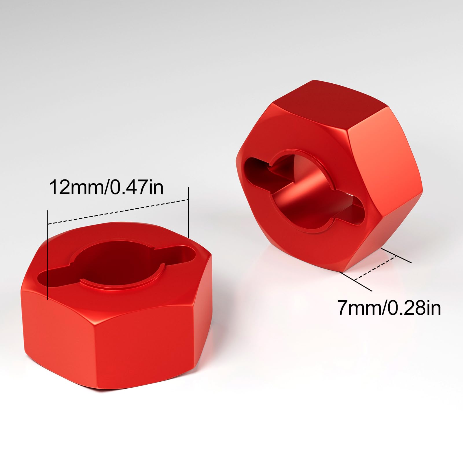 Rc Car Upgrades 12mm Aluminum Wheel Hex Hubs For Traxxas 1/10 RC Cars ...