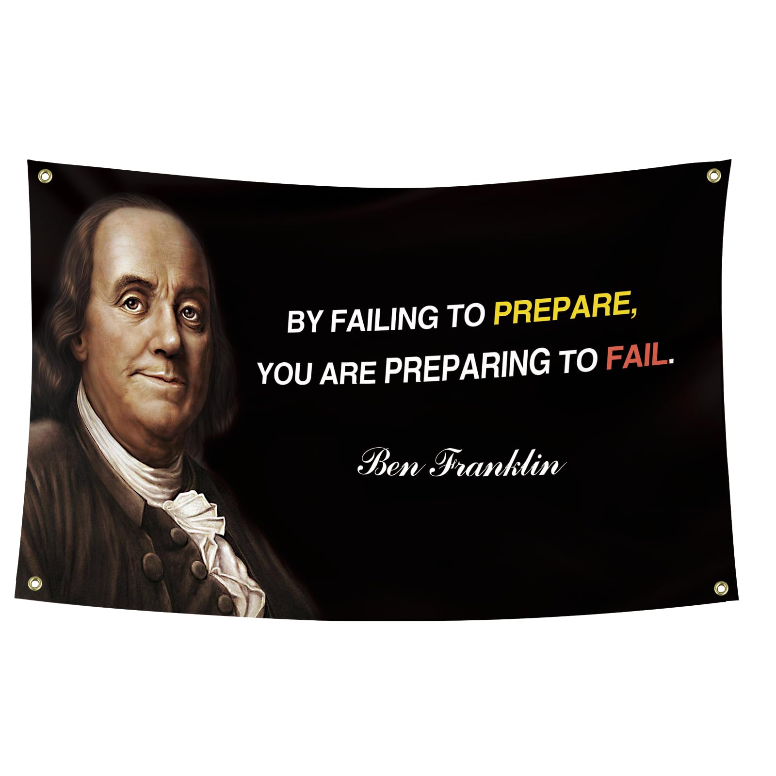 Benjamin Franklin Quote 3x5 Feet Inspirational Office Gym Wall Decor ...