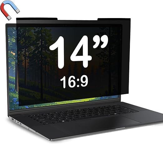 Amazon.com: Magnetic Laptop Privacy Screen 14 inch for 16:9 Computer ...