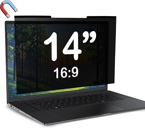 Amazon.com: Magnetic Laptop Privacy Screen 14 inch for 16:9 Computer ...