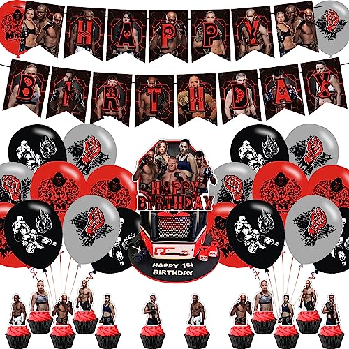 UFC Party Supplies,Birthday Party Decorations for MMA Boxing for kids ...
