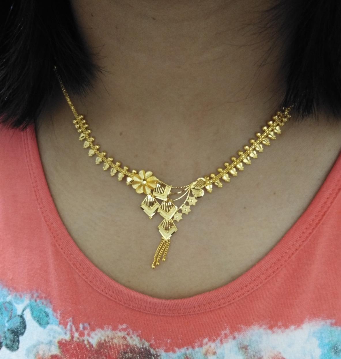 Senco Gold 22k Yellow Gold Multi-Strand Necklace for Women (Gold ...