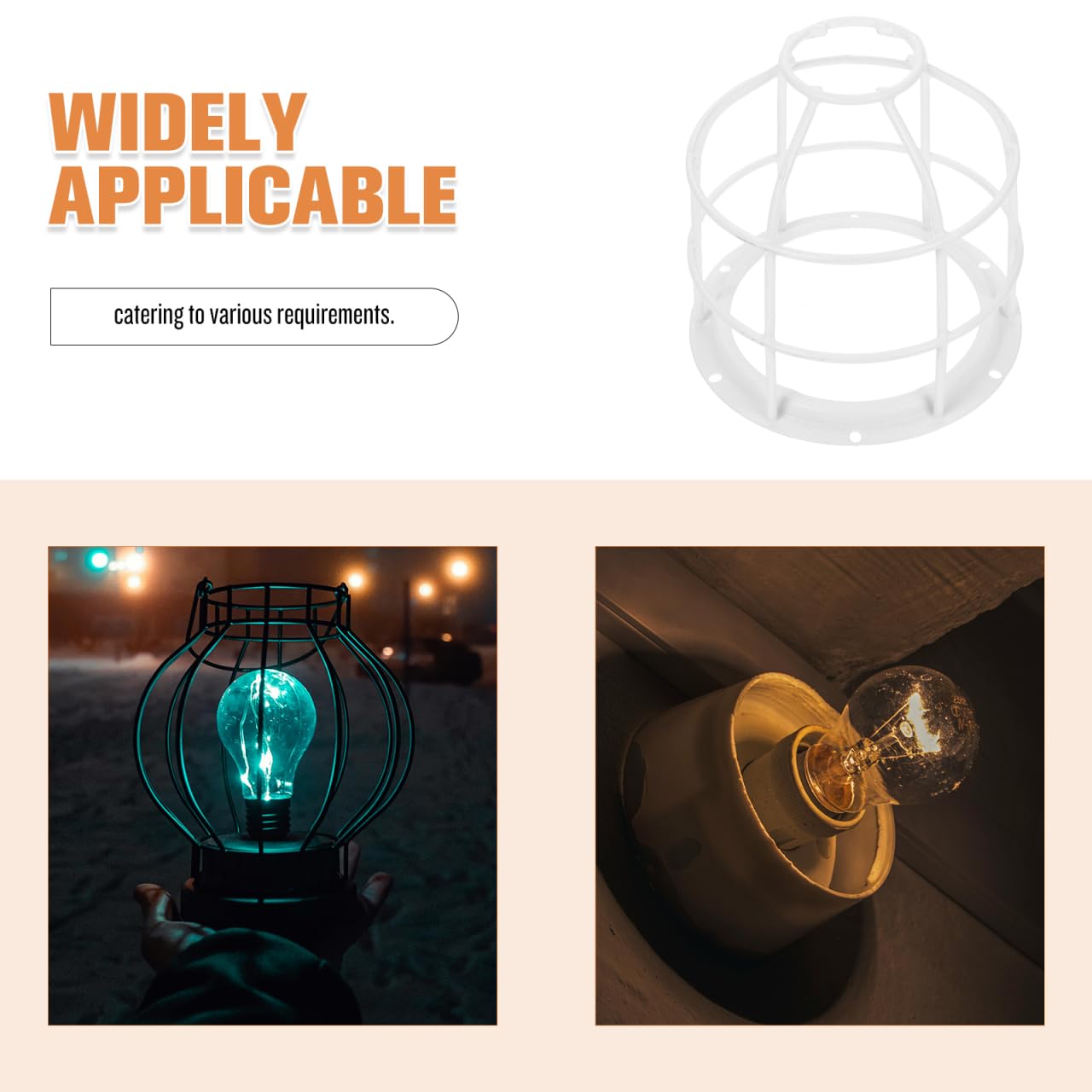 Light Bulb Safety Cage Wire Metal Mesh Reptile Heat Lamp Guard Cage
