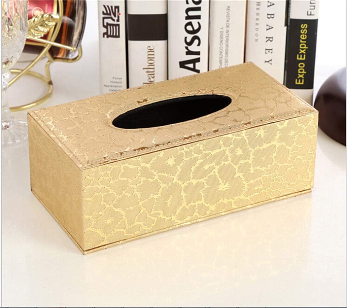 Amazon.com: UPPER DECOR Black and Gold Marble Tissue Box Cover, Modern ...