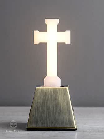 LumaCross LED Light with 3-Step Touch Dimmer | Elegant Base | Soft ...