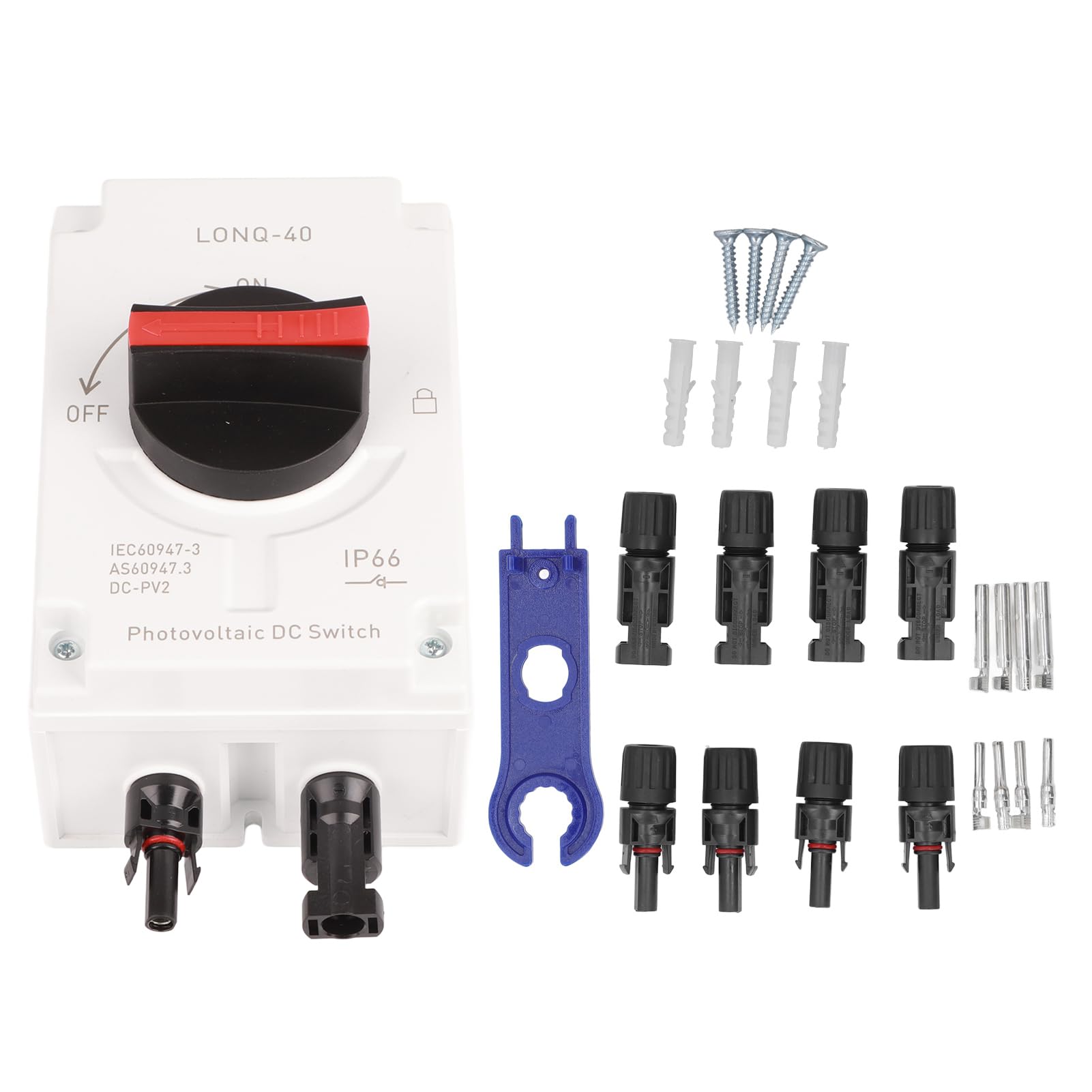 Buy 1500V 32A Photovoltaic DC Isolator Solar Switch, IP66 Waterproof ...