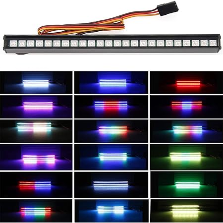Amazon.com: RC LED Light bar Roof LED Lamp Kit 20 Light Modes Control ...