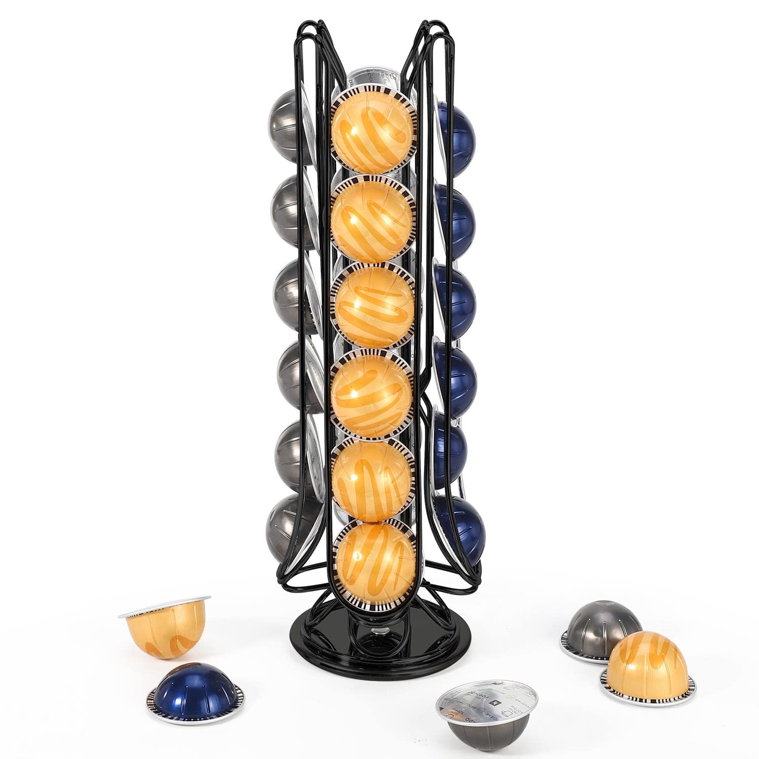 Vinsani 24 Coffee Pod Holder for Nespresso Vertuo Vertuoline Pods ...