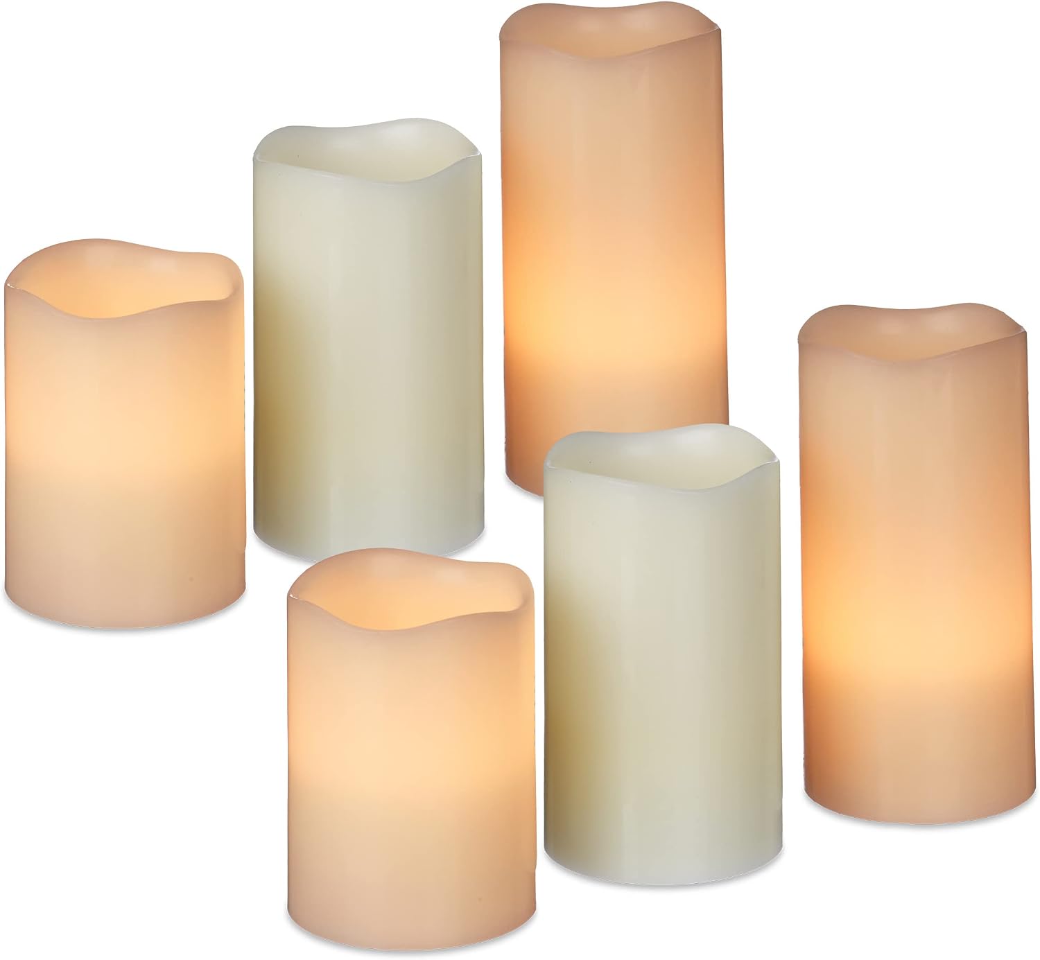 Relaxdays 6X Candele a LED, Candeline Elettriche con Fiamma Tremolante ...