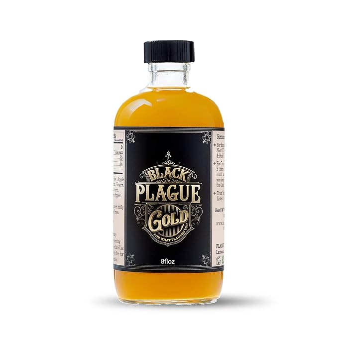 Amazon.com: Black Plague Gold Fire Cider - Turmeric & Ginger (16 Ser ...
