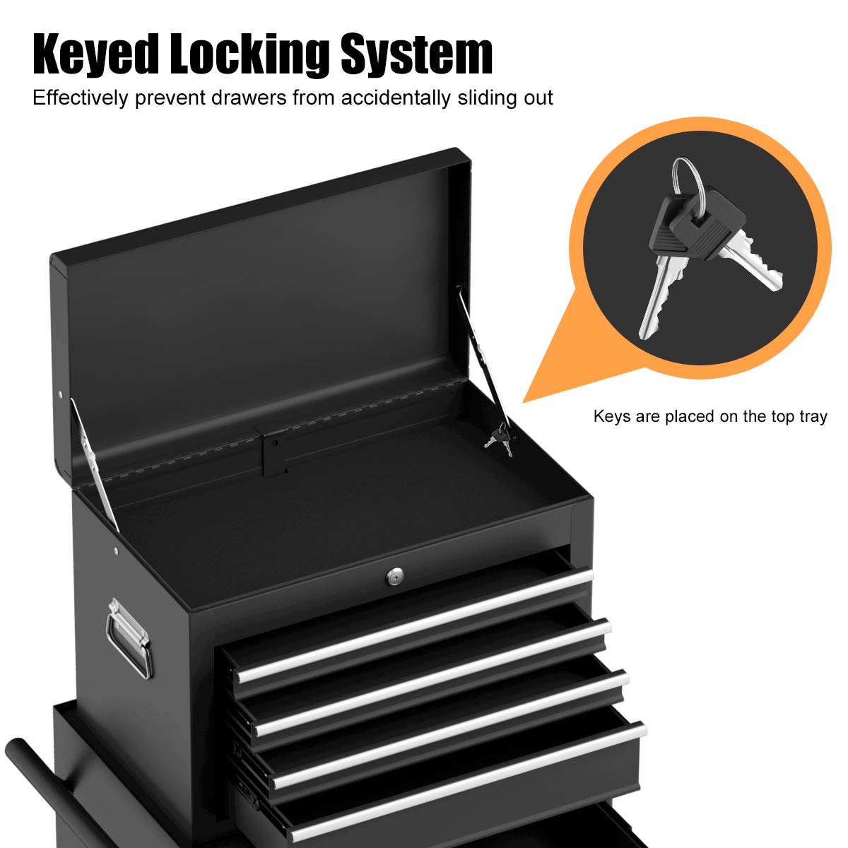 Buy Goplus 6-Drawer Rolling Tool Chest Removable Tool Storage Cabinet ...