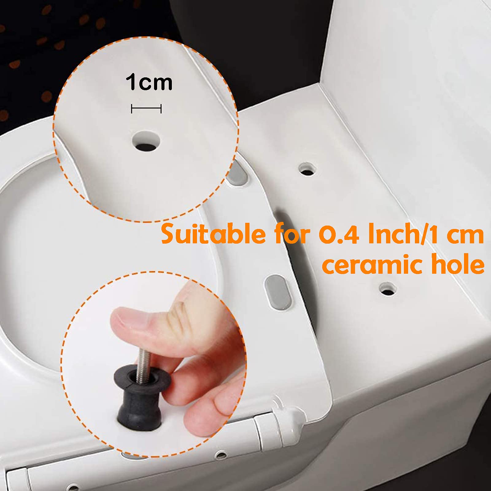Snapklik.com : 6 Pack Toilet Seat Hinges Screws Top Mount Nuts Screws ...