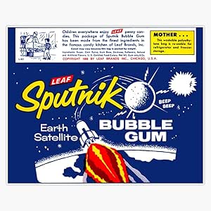 Amazon.com - Sputnik Space Age Bubble Gum - Wrapper Sticker Bumper ...