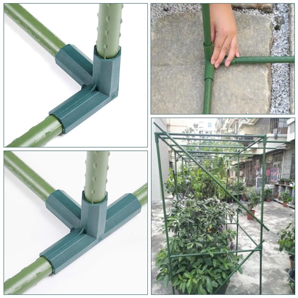 OHEETU 8PCS Gardening Frame Connectors 16mm 3 Way 4 Way Greenhouse PVC ...