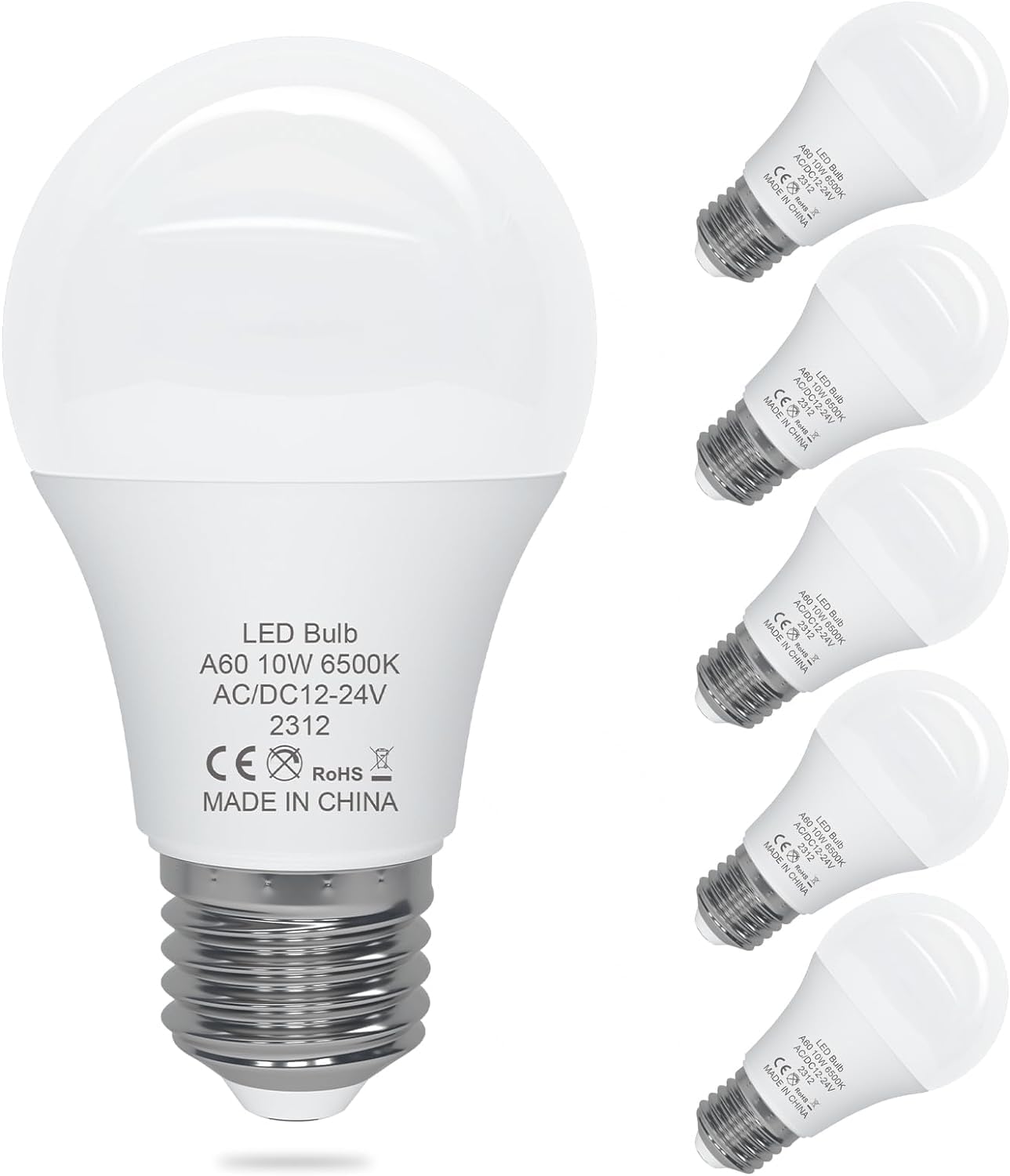 ORALUCE - foco LED de 12 V de bajo voltaje, AC/DC 12-24 V A19 E26 foco LED de 100 W, 6500 K ...