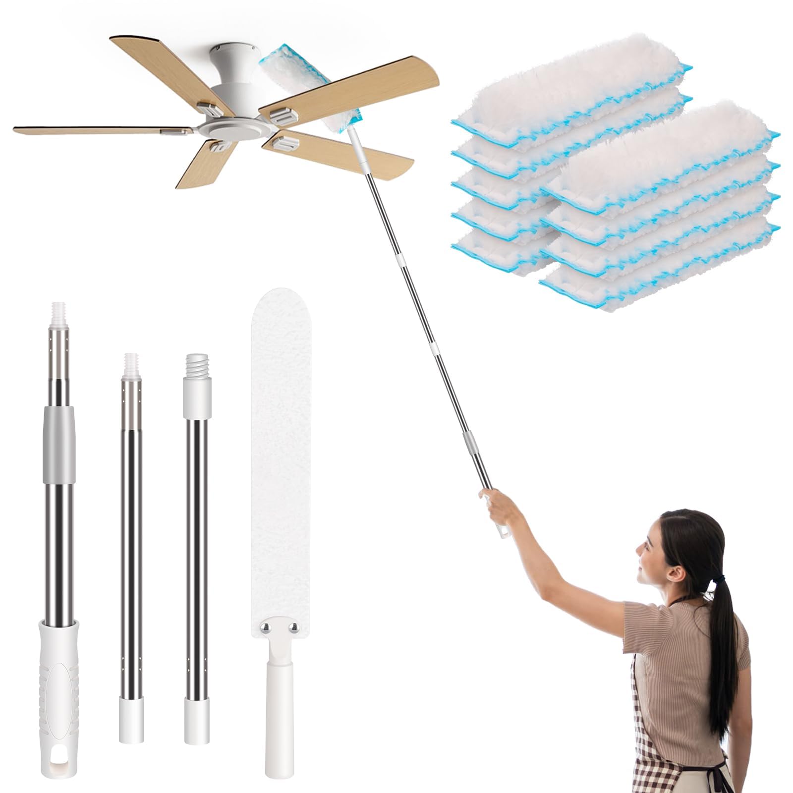 Amazon.com: Ceiling Fan Duster with Extension Pole, Cobweb & Corner ...
