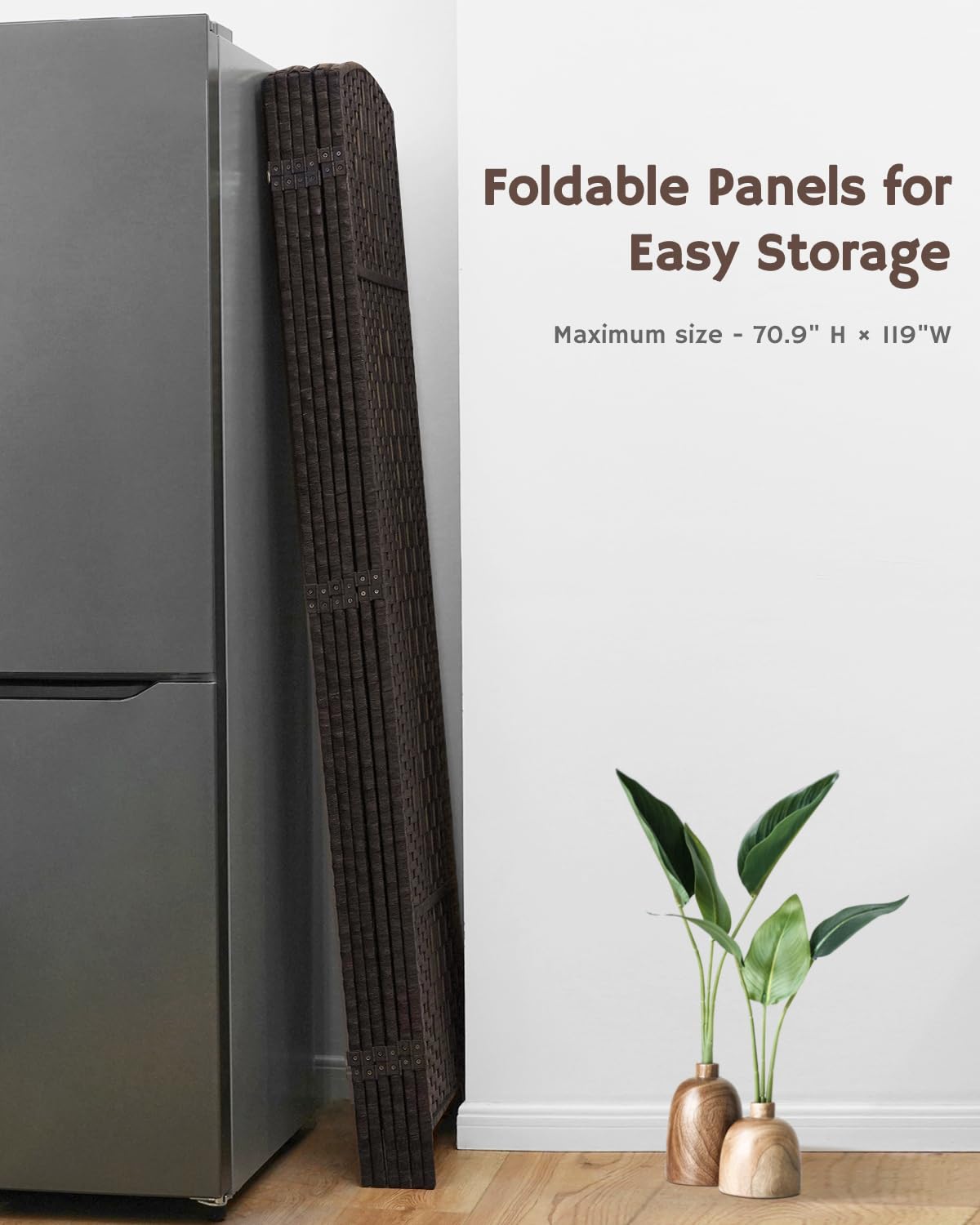 Snapklik.com : Room Divider 6 Panel Room Partition, Foldable ...