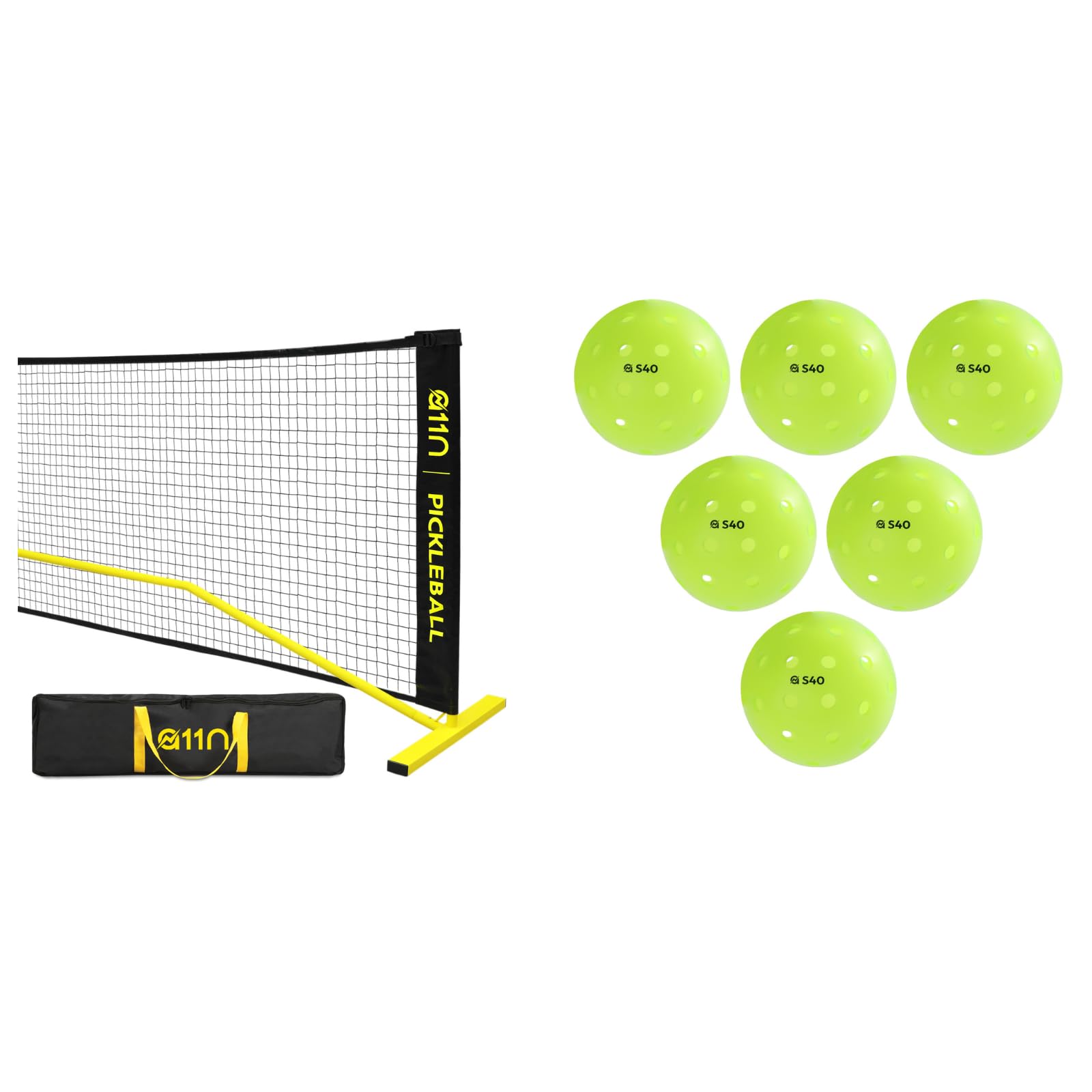 Amazon.com : A11N 22ft Pickleball Net with 6 x Outdoor Pickleball Balls ...