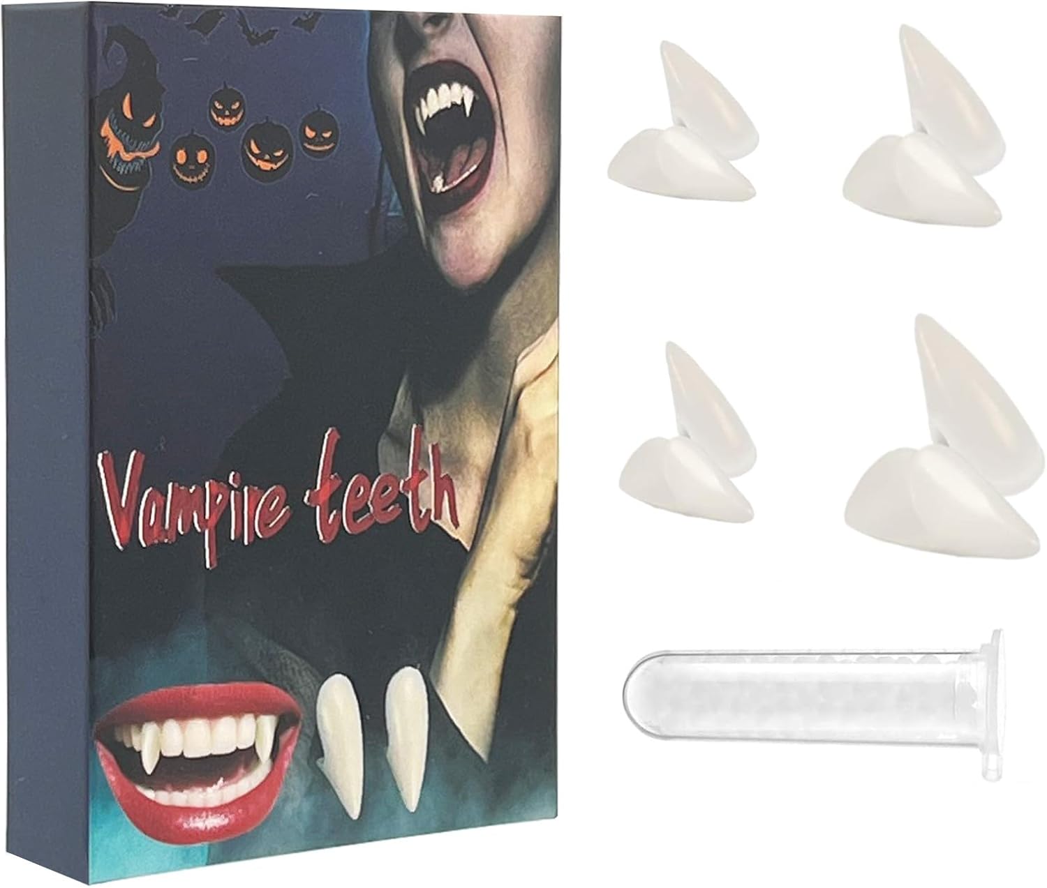 Vampire Fangs Kit 4 Sizes Custom Fangs Vampire Teeth Fake Dentures with ...