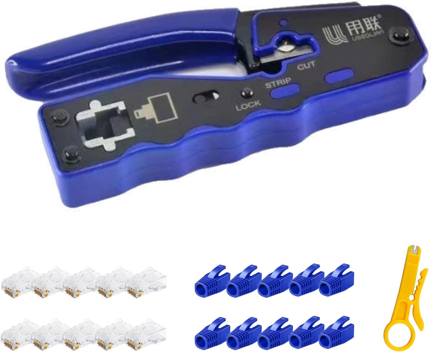 RJ45 Pass Through Crimping Tool: Network Crimper Tool Pass Through ...