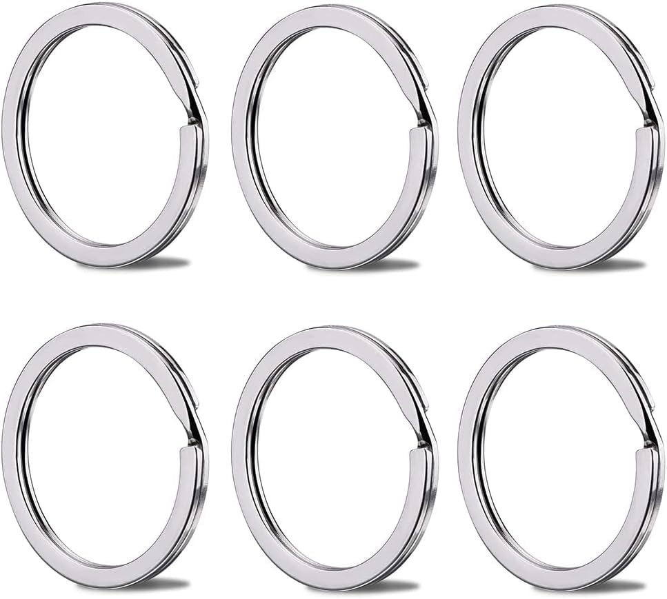 Amazon.com: 6Pcs Silver Large Key Rings Split Key Chain Ring Connector ...