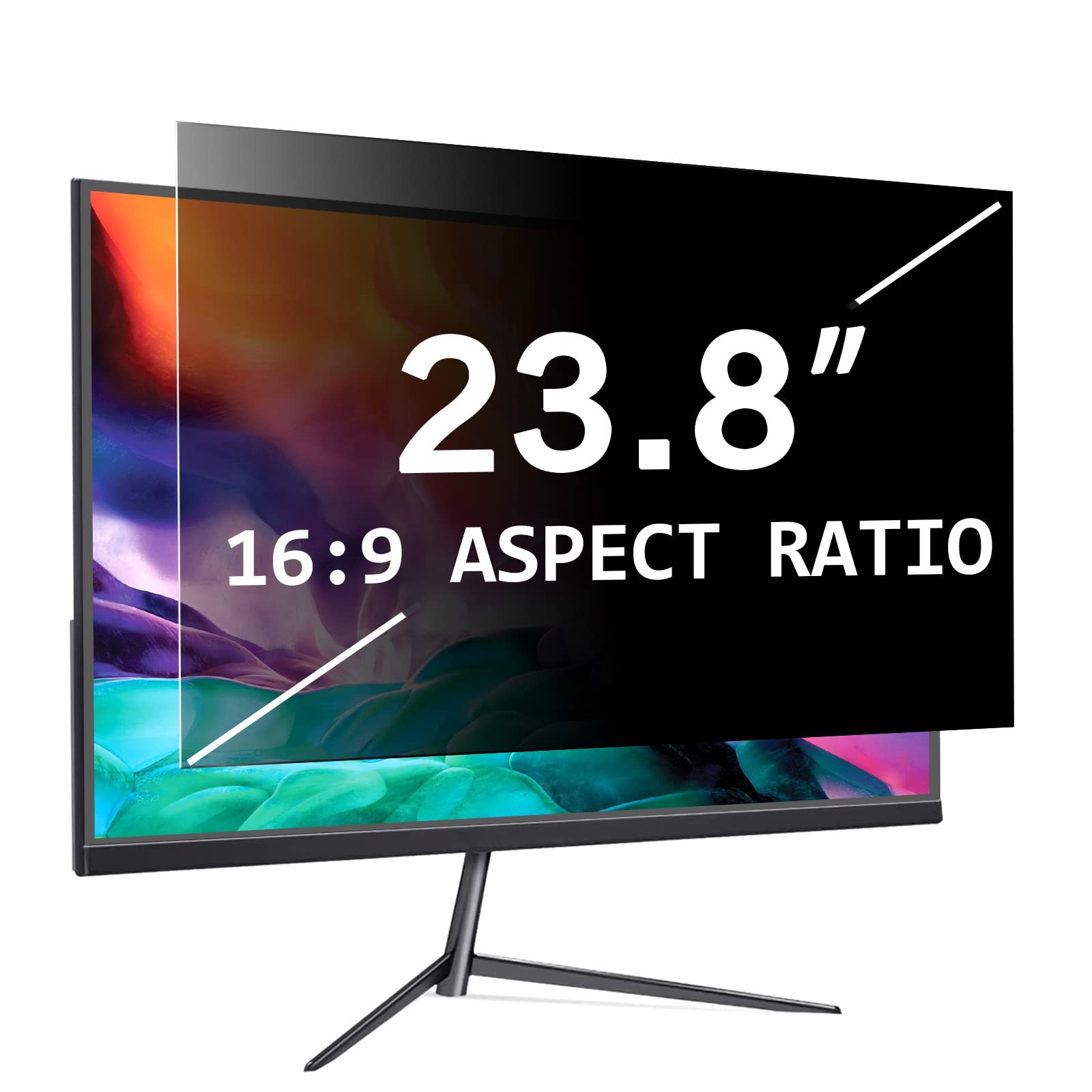 PYS 23.8 Inch 16:9 Aspect ratio Privacy Screen for Computer Monitor ...