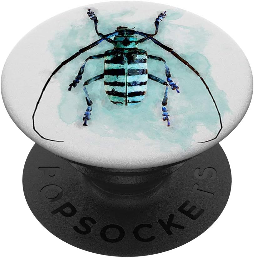 Amazon.com: Watercolour beetle insect artsy bug painting in cyan blue ...