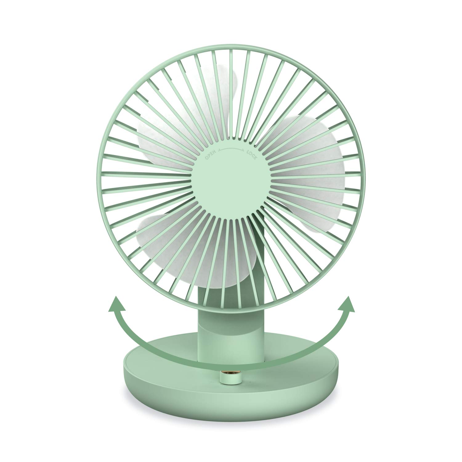 SMARTDEVIL Portable Desk Fan, Lower Noise, USB Rechargeable Battery ...