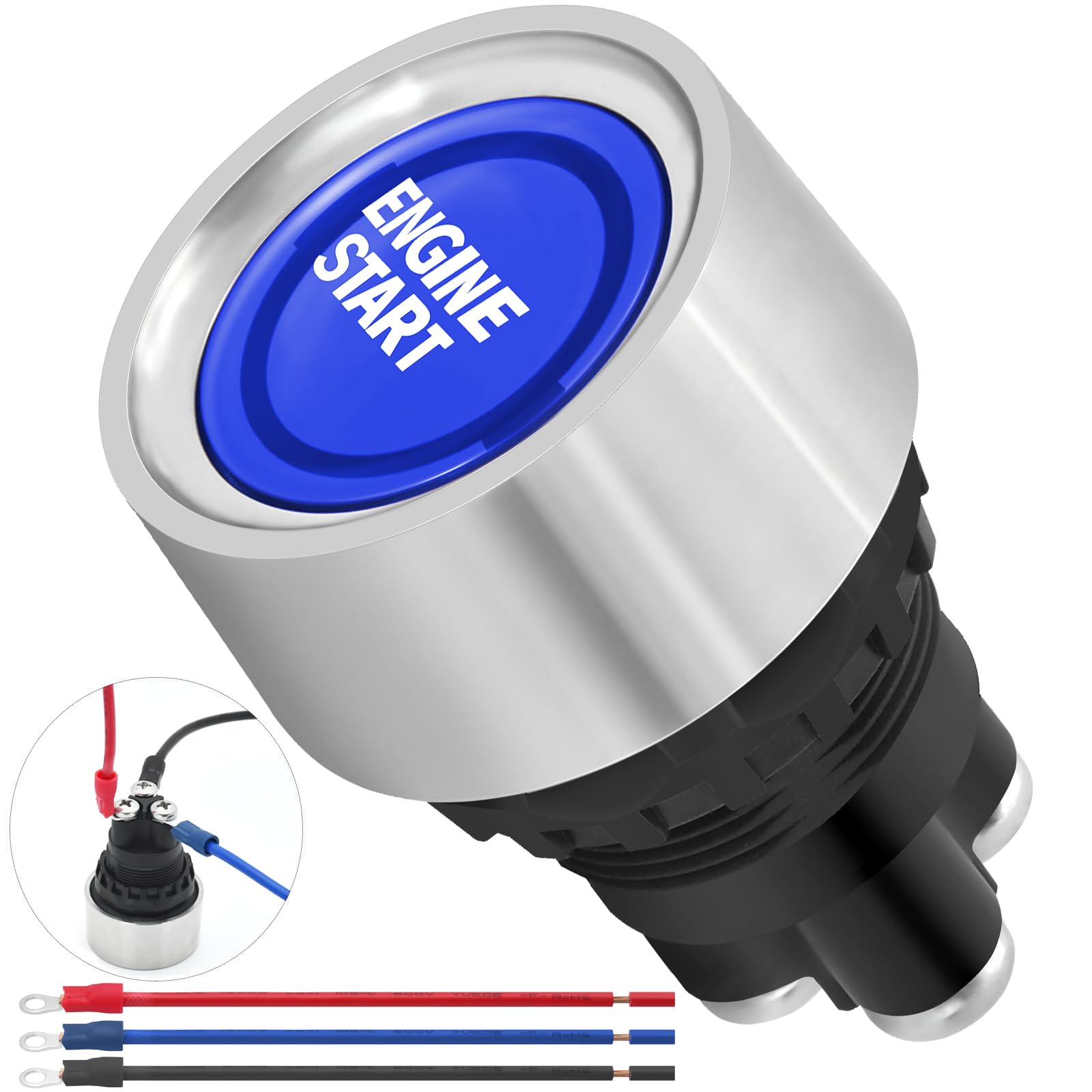 Snapklik.com : 50Amp Engine Start Ignition Switch 12V DC 3 Pin Spst On ...