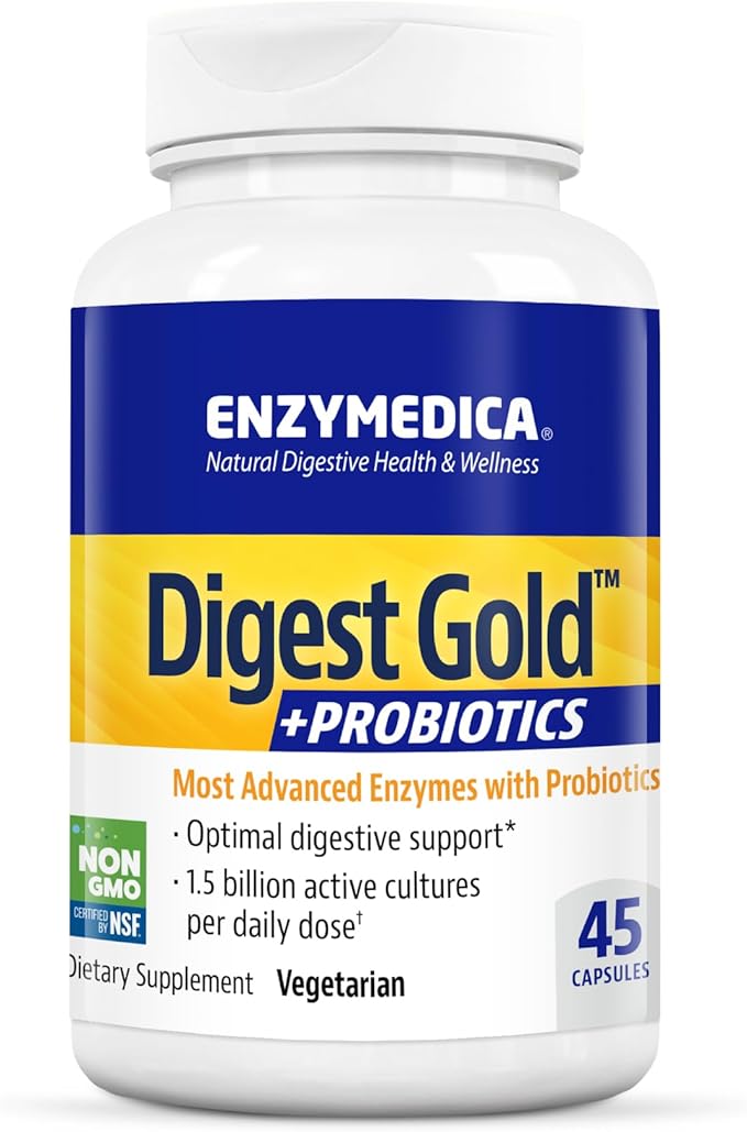 Amazon.com: Enzymedica Digest Gold + Probiotics, 2-in-1 Formula for Gut ...