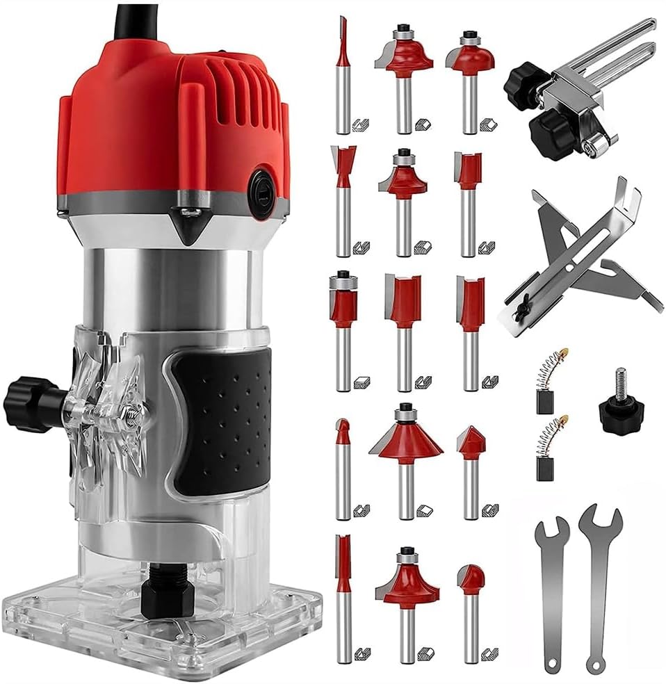 Compact Wood Router Tool Router Woodworking Electric Hand Trimmer Wood ...